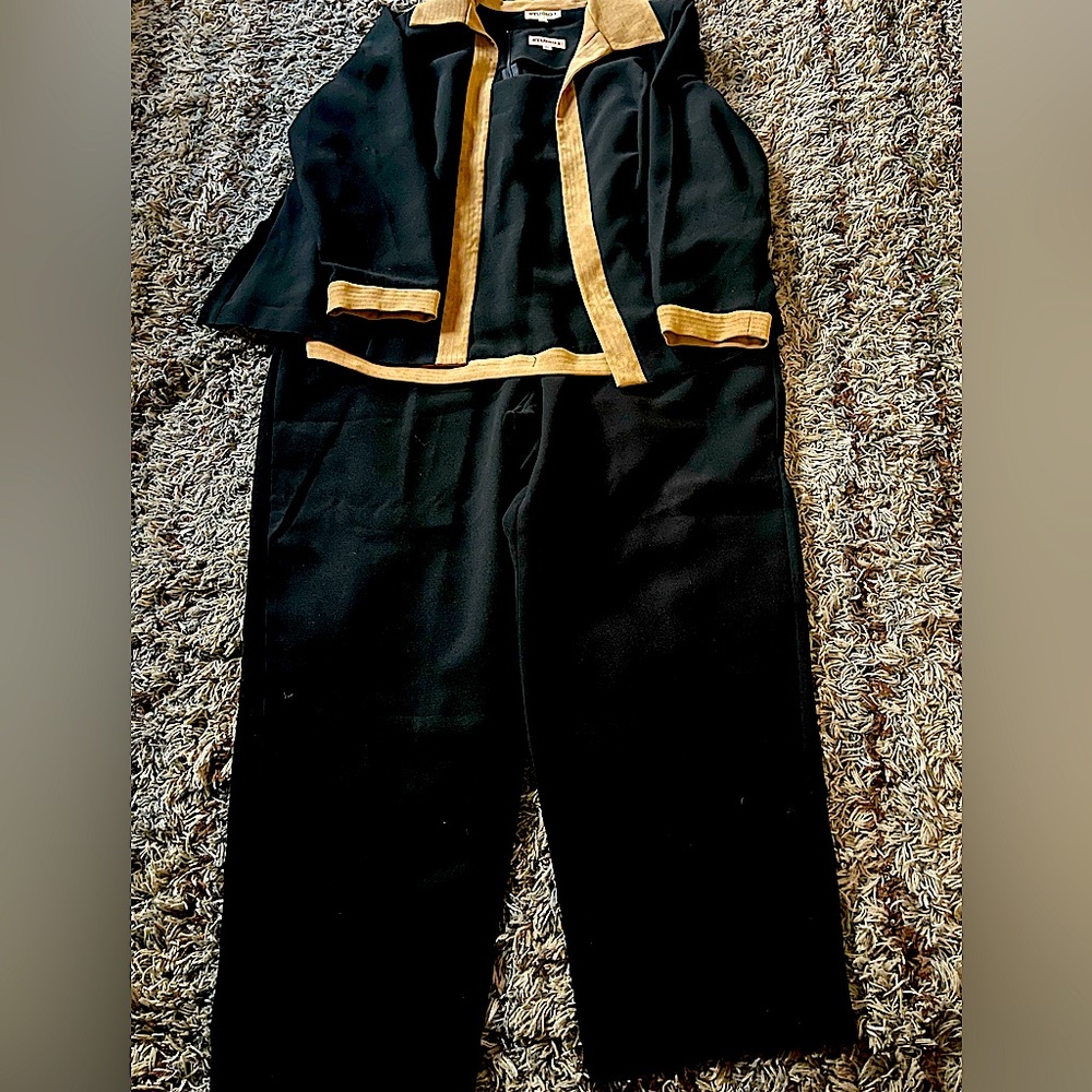 Black 3 Piece Pants Suit Made By Studio 1. It’s Black… - Gem